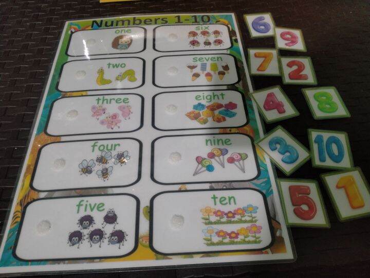 Numbers 1-20 back to back activities laminated with velcro tape | Lazada PH