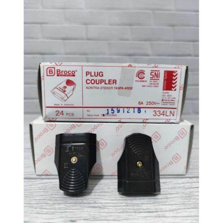 Contra Steker Gepeng BROCO Colokan Cewek Broco 334LN | Lazada Indonesia