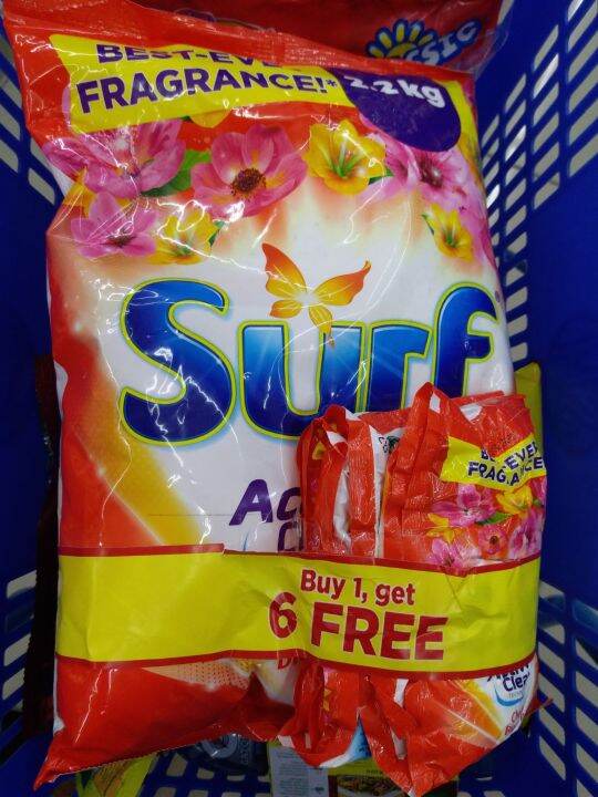 Surf Powder Detergent Pouch Cherry Blossom 2.2kg + Free 6 sachet ...
