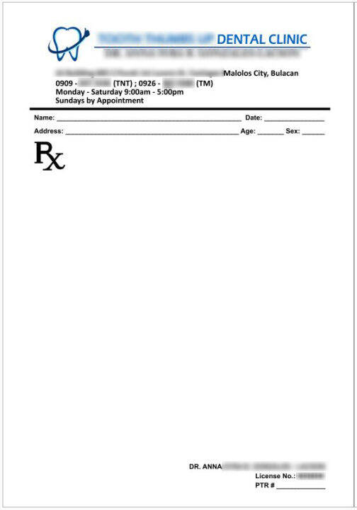 Customize Prescription (Rx/Med Cert/Laboratory) 100pages per Pad ...