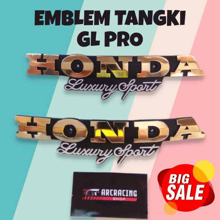 EMBLEM TANGKI HONDA LUXURY EMBLEM TANGKI GL PRO. | Lazada Indonesia