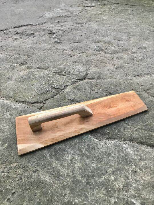 Roskam kayu jati/trowel penghalus semen kayu jati panjang 45cm | Lazada ...