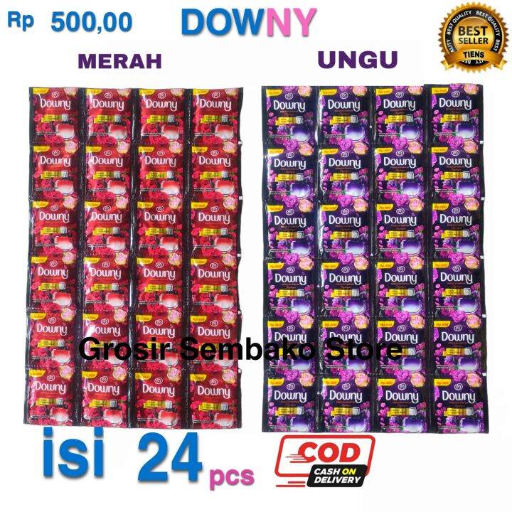 PAKET HEMAT Downy Renceng 24 pcs sunrise fresh&floral pink 11ml PAKET ...