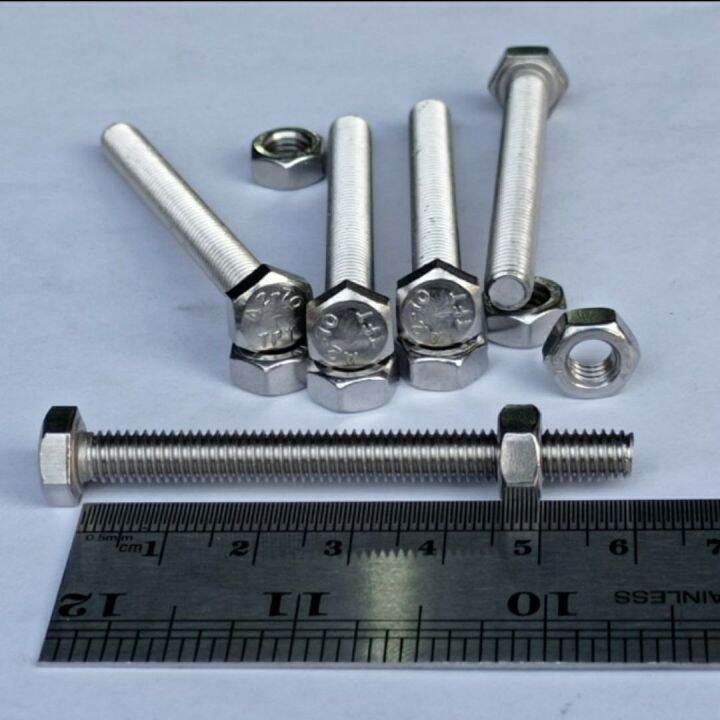 BAUT M6X60 STAINLESS STELL SS.BAUT MUR M6 X 60 SUS 304 KUNCI 10 ...