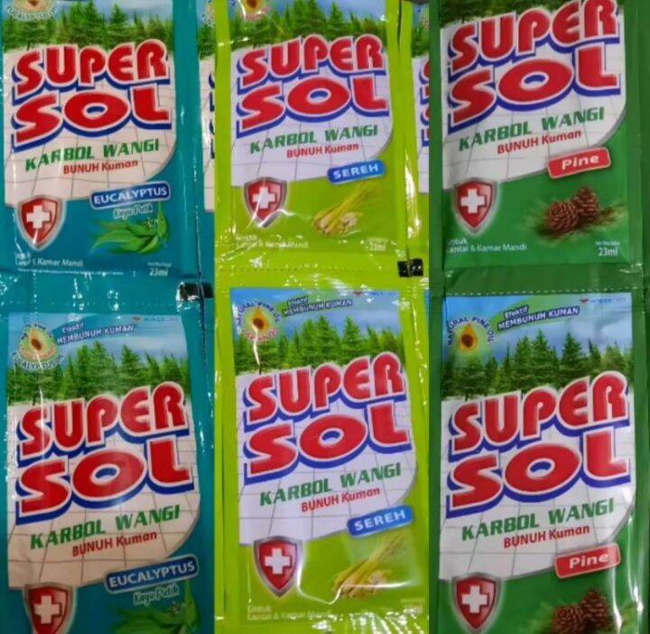 SUPERSOL SACHET 19 ML X 12 SACHET / SUPERSOL KARBOL WANGI / SUPERSOL ...