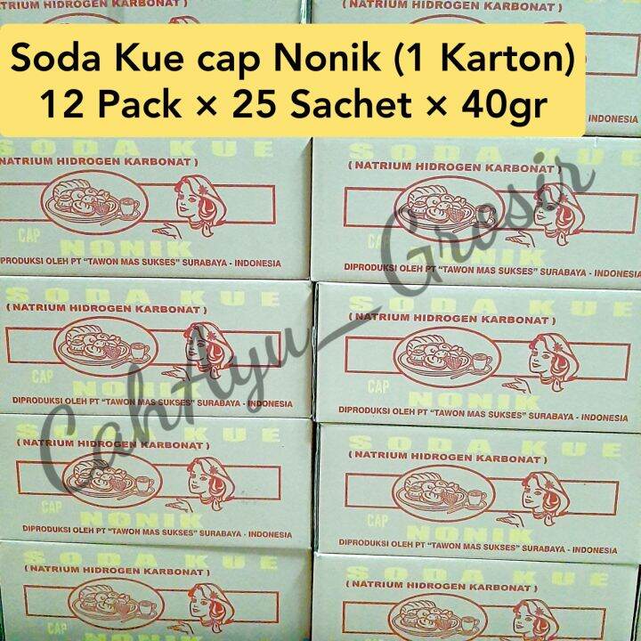 1 KARTON - Soda Kue cap Nonik 40gr (12 Pack x 25 Sachet x 40gr ...
