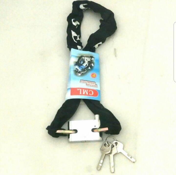 Kunci gembok rantai motor 80cm Camel, gembok rantai pagar rumah, sepeda ...