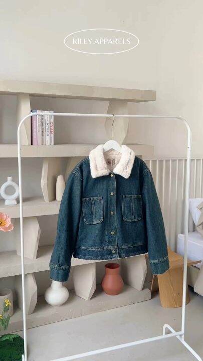 Riley.apparels - Fur Denim Jacket | Lazada.co.th