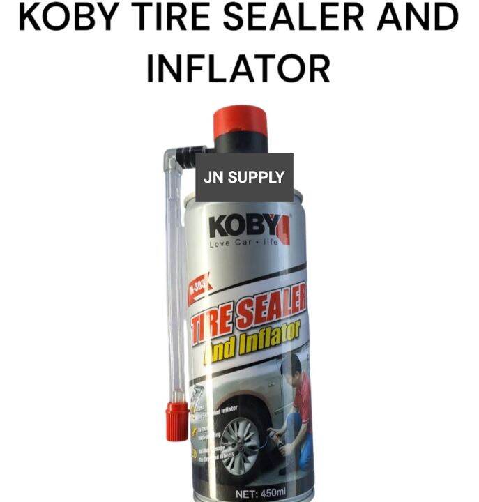 KOBY TIRE SEALER AND INFLATOR 450ML SV M303 | Lazada PH