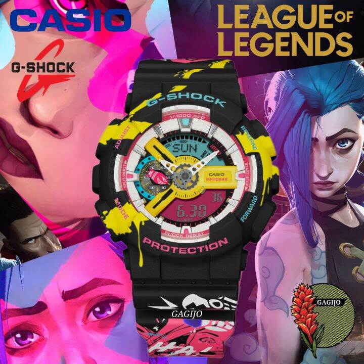 Casio G-Shock X League Of Legend GA-110LL-1A Jinx Arcane Jam Tangan ...
