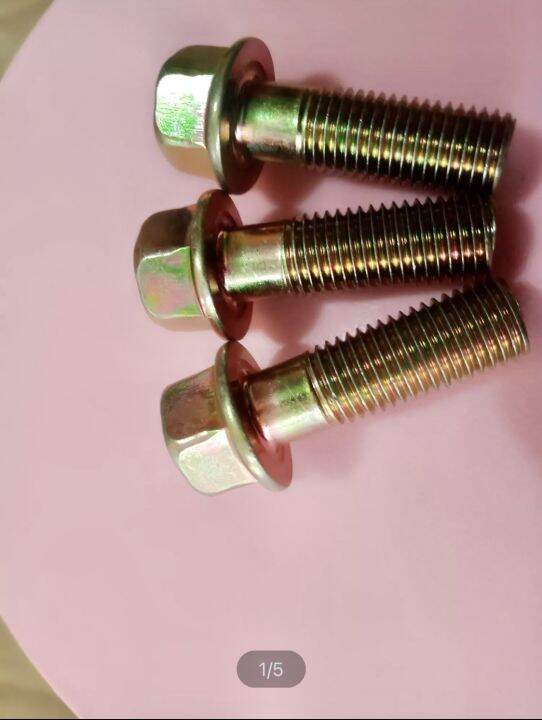 Baut Flange Bolt M10x30/ Baut Flange Kuning/Baut Topi warna Kuning ...