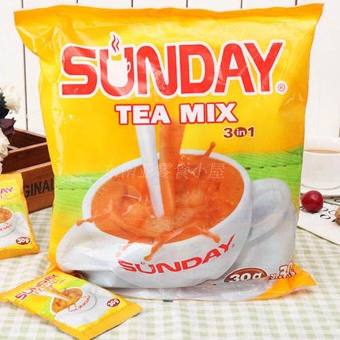 ชานม สำเร็จรูปSunday tea mix ห่อเหลือง ผงชานม ชาสำเร็จรูป ชานมพม่า หอม ...