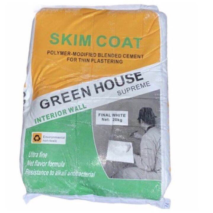 SKIM COAT 20kg 1-sack/1kL (GreenHouse Brand) | Lazada PH
