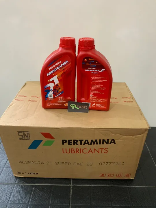 Oli Pertamina Mesrania 2T 1L sedust isi 20 | Lazada Indonesia