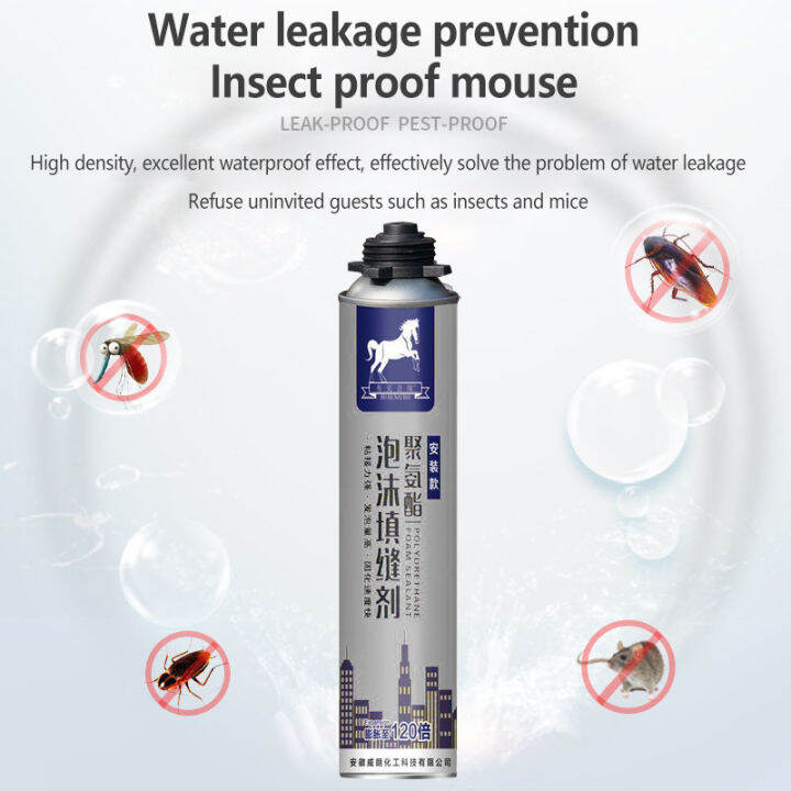 900G PU Foam Sealant Foam Spray High temperature resistance / high density / strong toughness ...