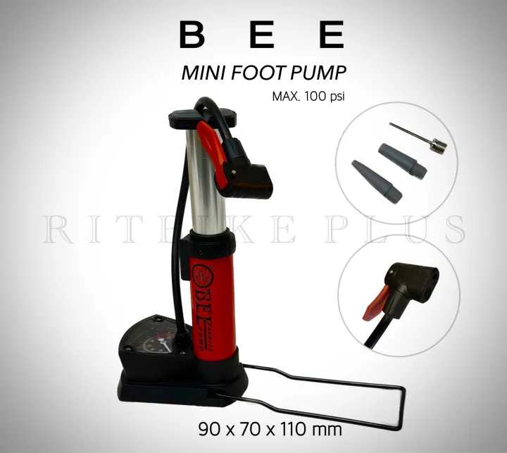 สูบลมจักรยาน แบบเท้าเหยียบ MINI FOOT PUMP | Lazada.co.th