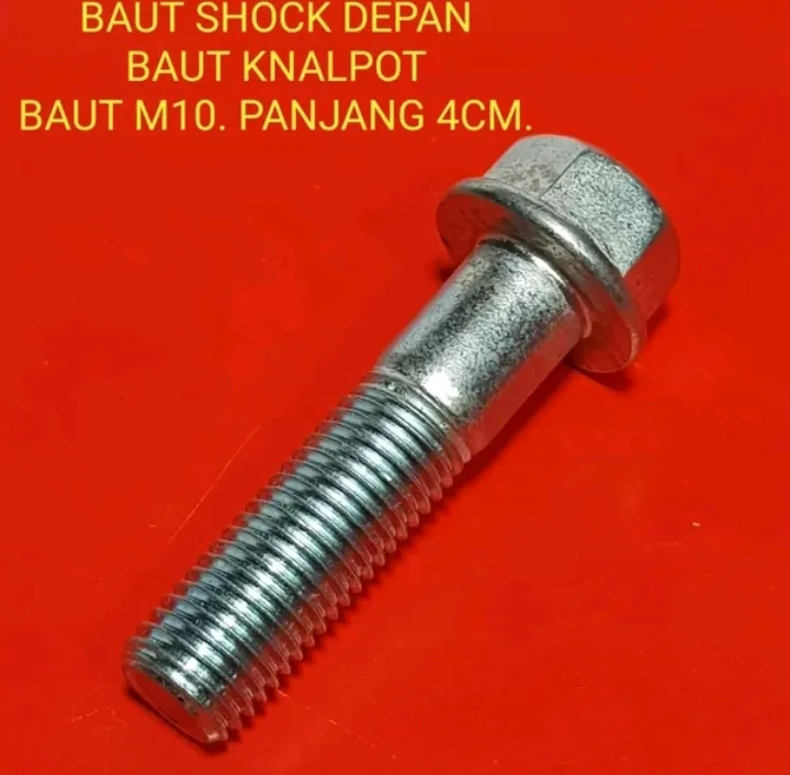BAUT SHOCK DEPAN BAUT KNALPOT DRAT M10 KUNCI 14 PANJANG 4CM YAMAHA ...
