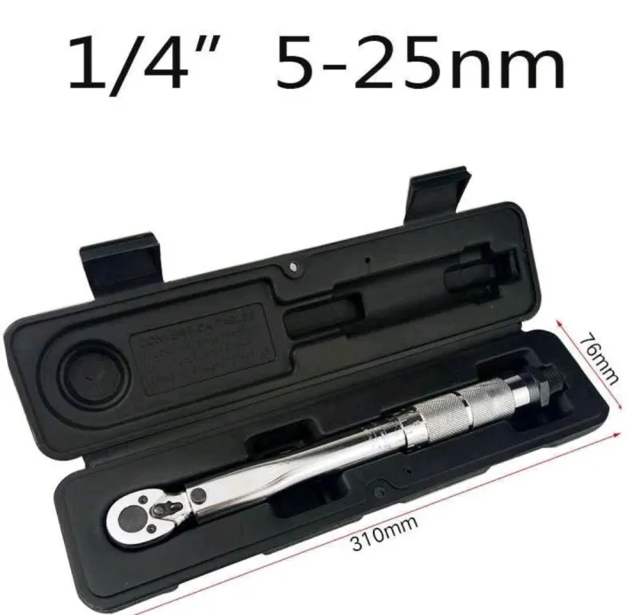 Kunci Torsi Momen Torque Wrench Two-way 1/4 inch Spanner Tools Bengkel ...