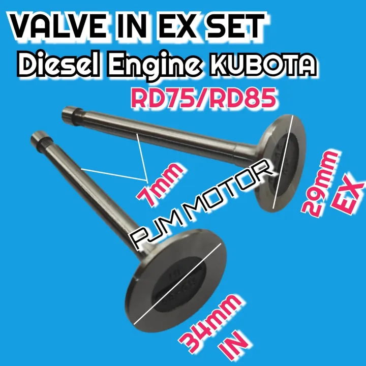 RD85 Valve In ex Klep Api minyak mesin kubota traktor RD 75 | Lazada ...