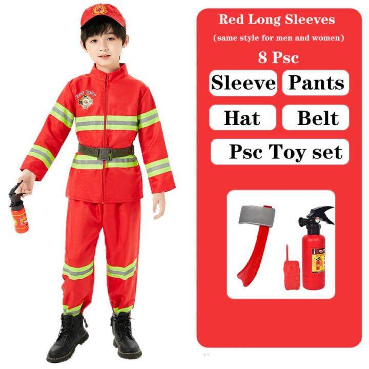F.kids kids sam fireman costume unicform cosplay children clothing boy ...