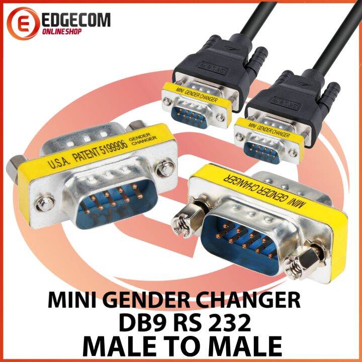 Gender / Konektor RS232 Serial DB9 Male to Male Adapter | Lazada Indonesia