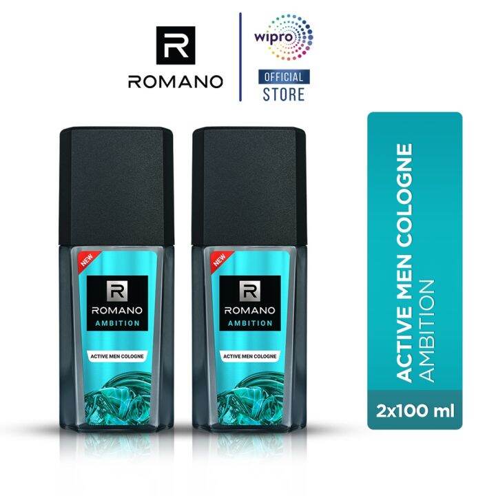 ROMANO Active Men Cologne Ambition 100ml x 2 - Parfum Pria | Lazada ...