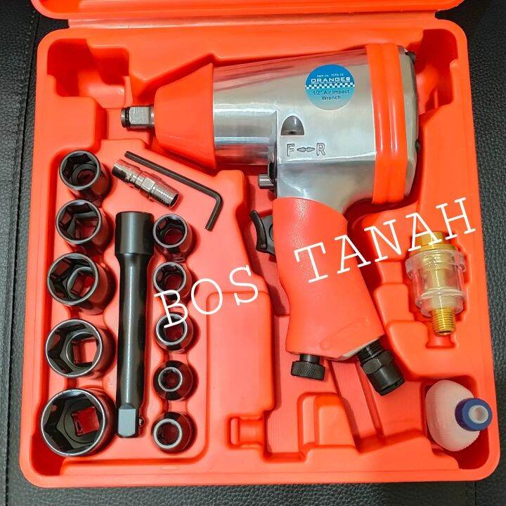 Air impact wrench set angin 1/2 Alat buka pasang baut angin kompresor ...