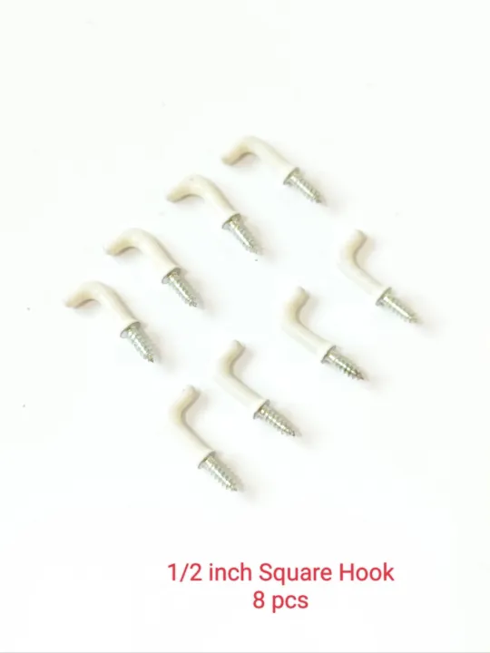 Square Hook PVC Coated 1/2 inch (8pcs) | Lazada PH