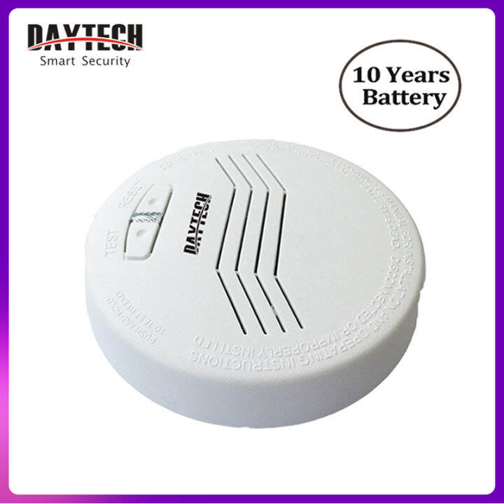 Daytechเครื่องตรวจจับควัน สัญญาณเตือนไฟไหม้ แบตเตอรี่ 10 ปี ไฟไหม้ ความ ...