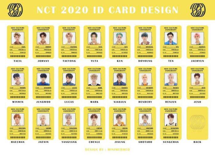 PHOTO CARD NCT /ID CARD NCT / PHOTO CARD K-POP / KOLEKSI / NCT / PHOTO ...