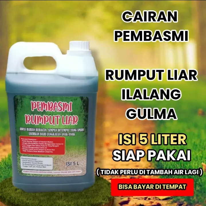 CAIRAN PEMBASMI RUMPUT LIAR & GULMA ISI 5 LITER Siap pakai | Lazada ...