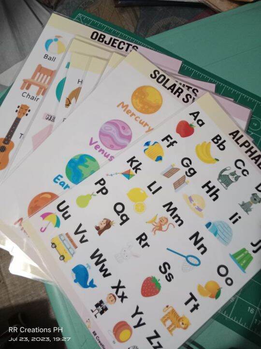 Laminated Educational Charts for Kids | A4 | RR Creations Ph | Lazada PH