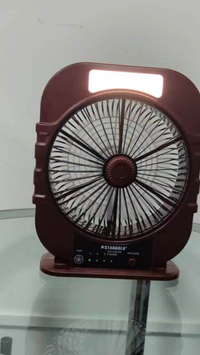Stargold 8” RECHARGEABLE Fan with LED Light SG-4054M | Lazada