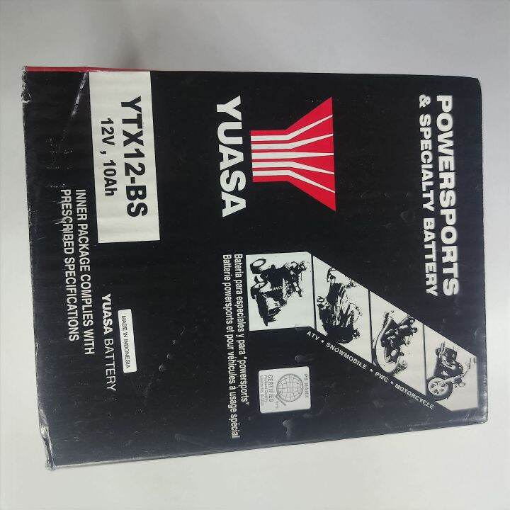 YUASA YTX 12-BS 1V ,10 AH FOR VESPA GTV 300 AND GTS 300 | Lazada PH