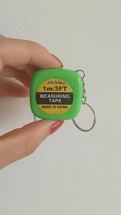 🇲🇾 1 Meter Mini Measuring Tape Measurement Tape Keychain Retractable ...