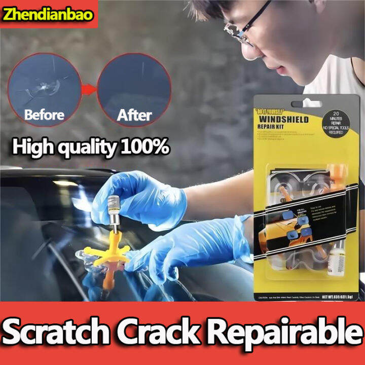 【No trace】Repair Resin Glass Windshield Crack windscreen repair kit gam ...