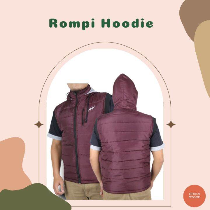 Rompi Hoodie (Ada Kupluk) / Jaket Motor Rompi / Jaket Rompi Rider ...