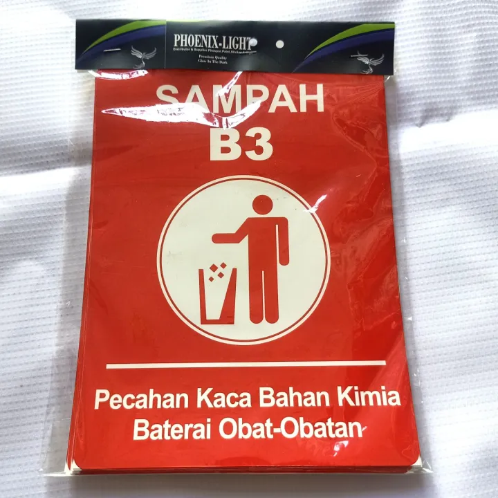 Stiker Rambu Sampah B3 15x20 | Lazada Indonesia