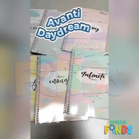 Avanti DAYDREAM Spiral Notebook W/Plastic Jacket 80lvs- 3's, 6's ...