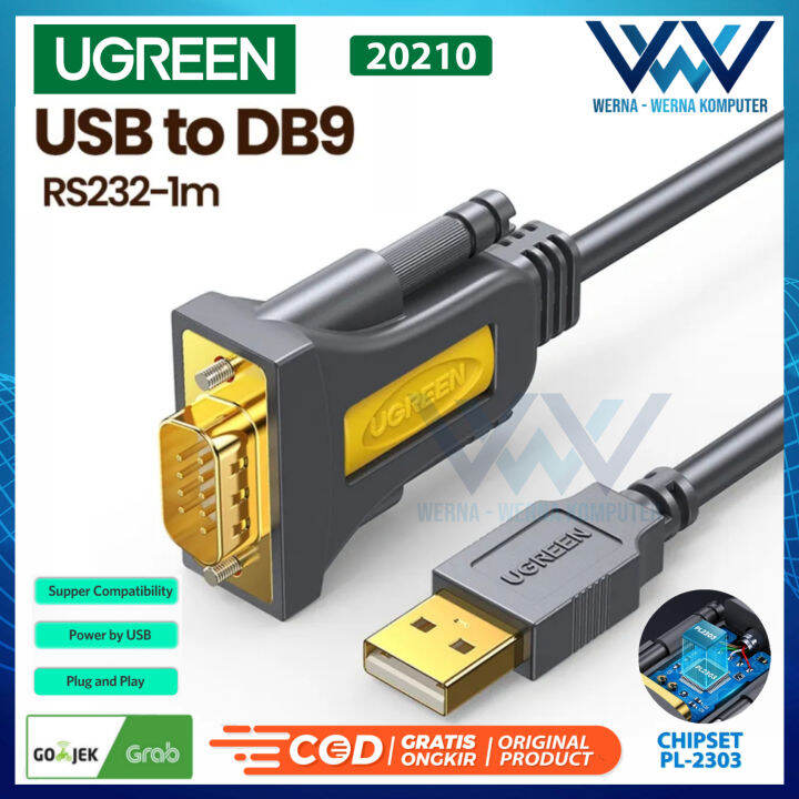 UGREEN Kabel USB to RS232 Adapter Serial Cable DB9 Male 1 METER 20210 ...