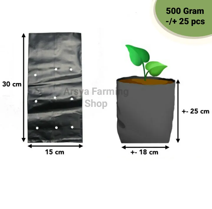 Polibag / Polybag Tanaman 30 x 30 cm Isi 500 Gram (-/+ 25pcs) | Lazada ...