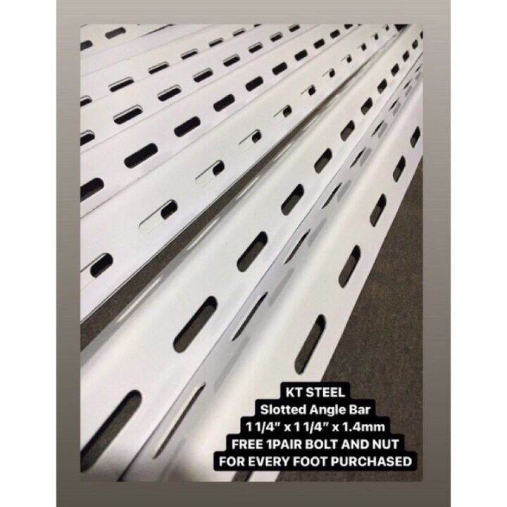 Slotted Angle Bar 32mmx32mmx1.3mm Free Bolt & Nut!! Any Length!! 25php ...