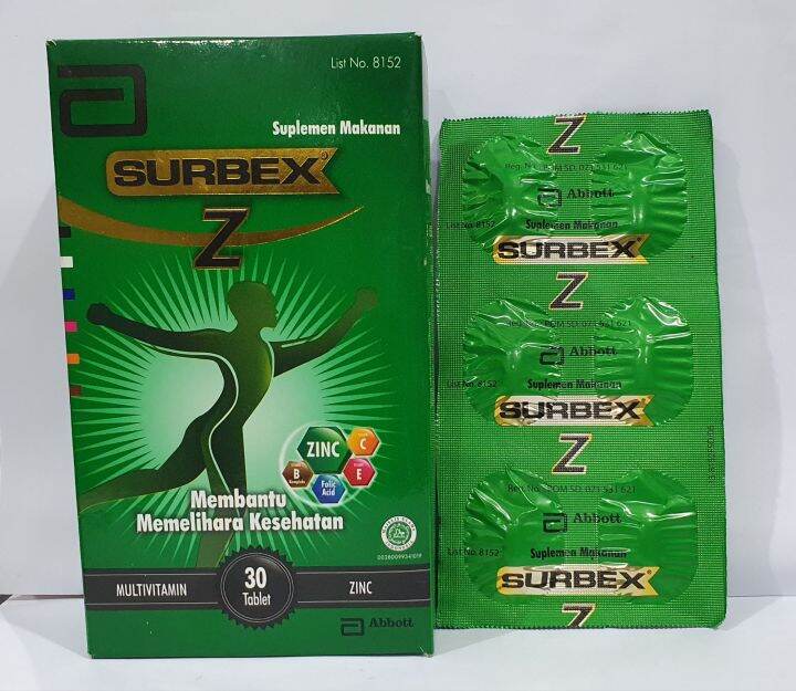 Surbex Z strip isi 6 kaplet | Lazada Indonesia