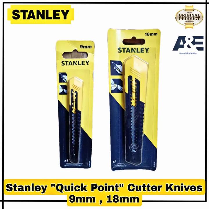 Stanley " QuickPoint " Cutter Knives 18mm #10-151, 9mm #10-150 | Lazada PH