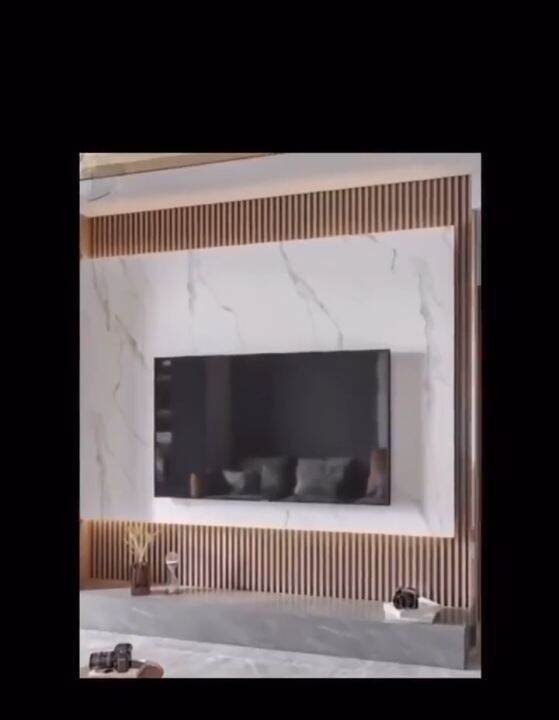 Fluted Wood Wallpaper Wall Panel Ecological Wood Grille Panels TV ...