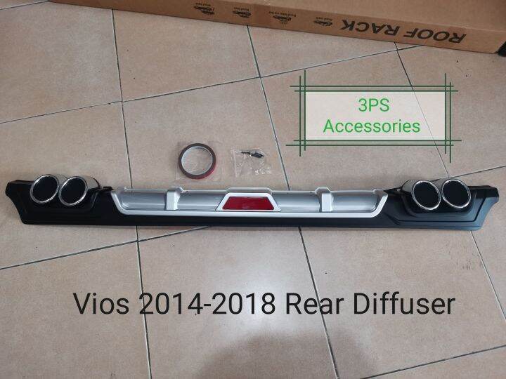 VIOS 2014 2015 2016 2017 2018 REAR BUMPER DIFFUSER | Lazada PH