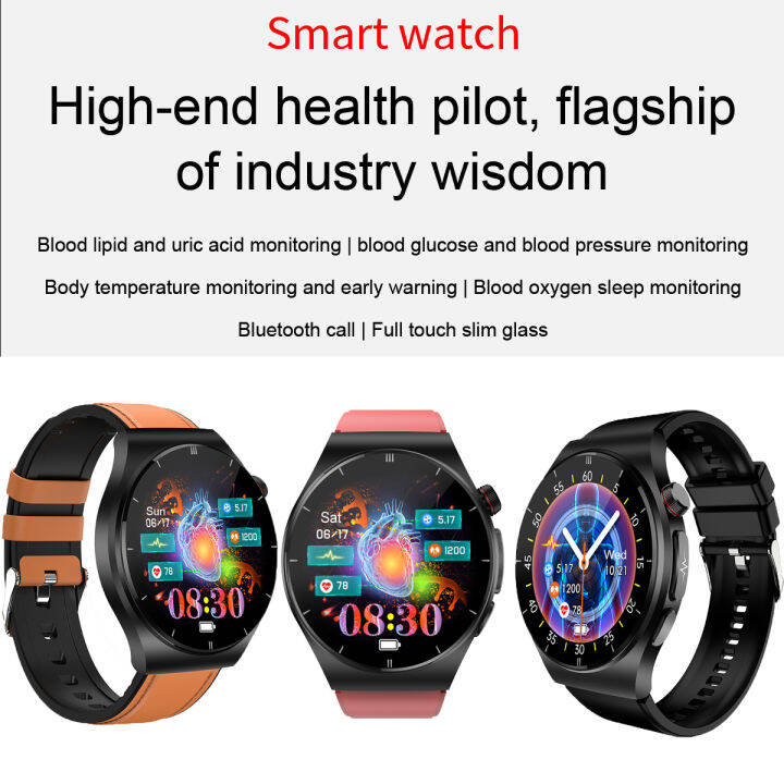 2023 New ET340 Smart Watch Uric Acid, Lipid, ECG+PPG+SOS Heart Rate ...