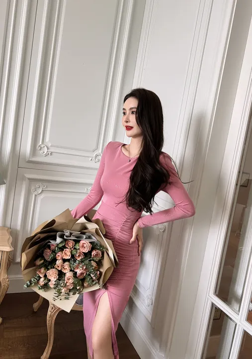 Eravogue 2023 Womens New Dress Light Cooked Wind Circles And Collar Sequin Sexy Party Dinner
