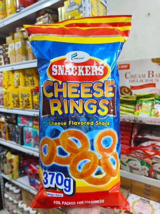 snackers cheese ring / cheesy puffs cheese flavors 370g / 120g x 3's ...