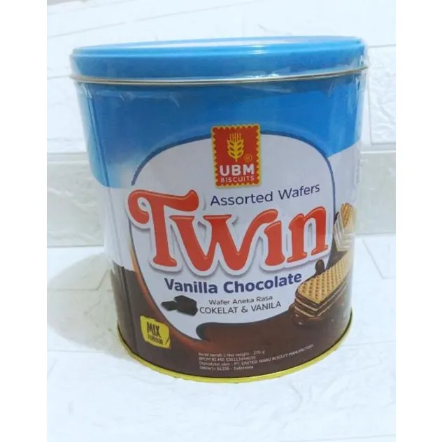 Biskuit Wafer UBM Kaleng rasa coklat dan vanilla 250 gram | Lazada ...